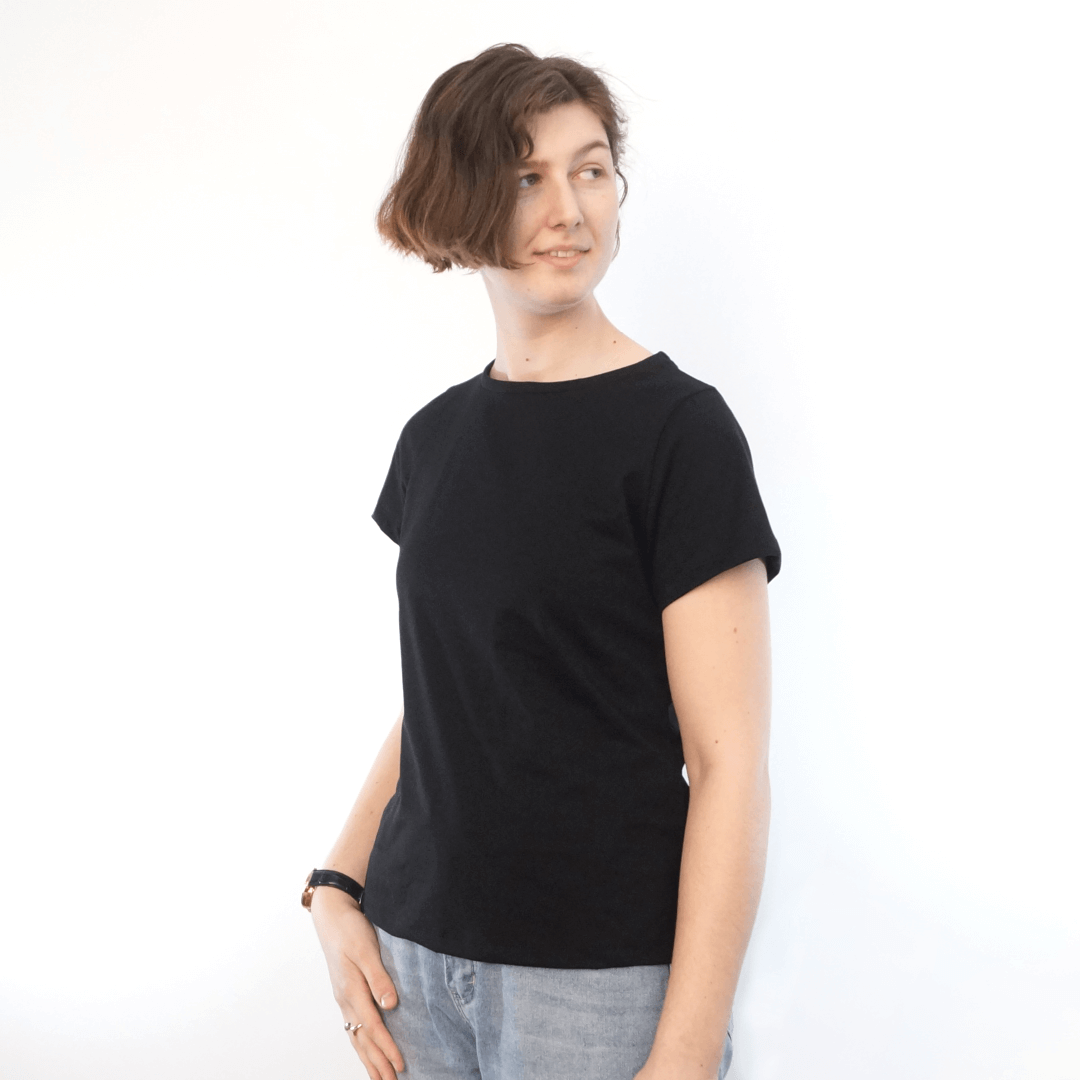 T-Shirt schwarz für Frauen - hergestellt in Deutschland » WASNI